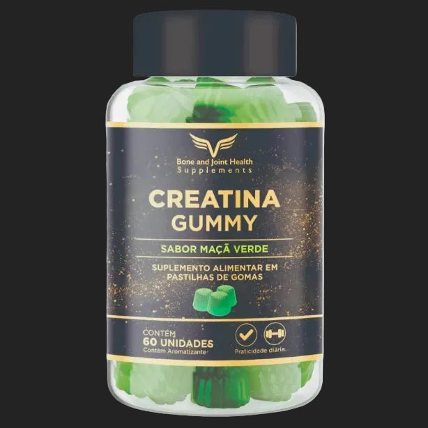 CREATINA GUMMY BONE SABOR MAÇA VERDE POTE 60 GOMAS